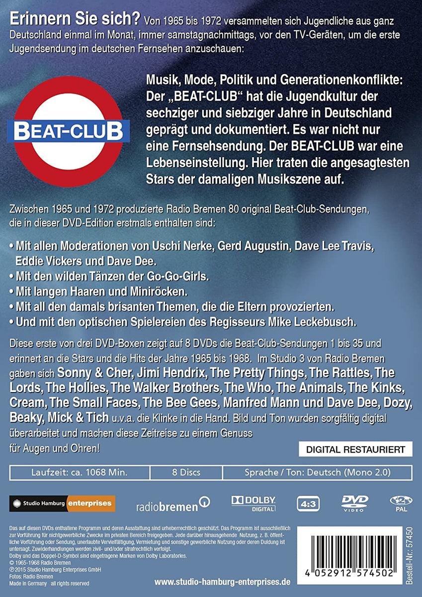 The Story of Beat-Club: 1965 - 1968 (Vol. 1) (8 DVDs) – SERIEUM